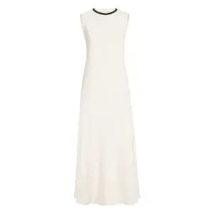Brunello Cucinelli Beaded Twill Midi Dress - Ivory