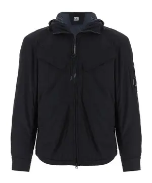 C.P. COMPANY Chrome Hooded Pocket Jacket - Black