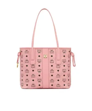 Mcm Monogram Printed Drawstring Tote Bag - Soft Pink