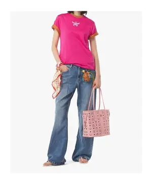 Mcm Monogram Printed Drawstring Tote Bag