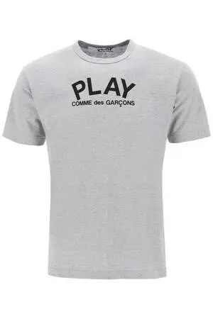 Play Comme Des Garcon Comme Des Garçons Play Logo Printed Crewneck T-shirt - Gray