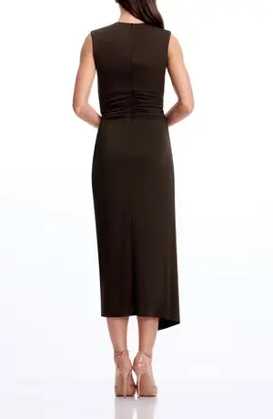 Dress The Population Mikey Slit Jersey Midi Dress