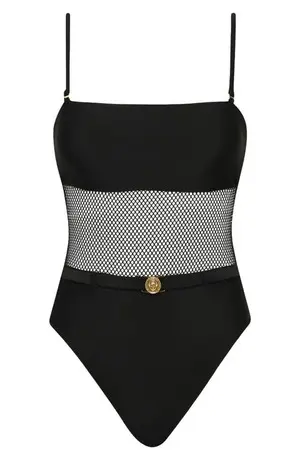 L'Agence Tory Belted One-piece Swimsuit