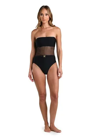 L'Agence Tory Belted One-piece Swimsuit