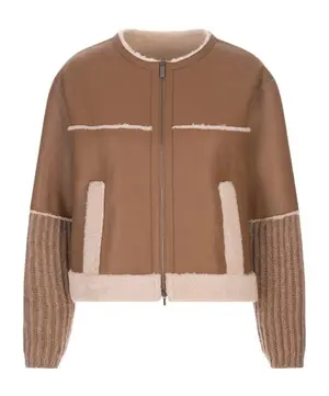 FABIANA FILIPPI Fabiana Filippi	Shearling Zip-Up Jacket