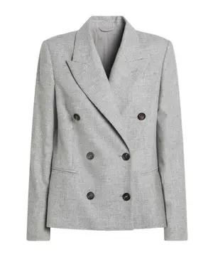 Brunello Cucinelli Double-breasted Blazer - Grey