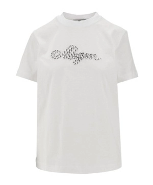 MSGM Logo Lettering Crewneck T-shirt - White