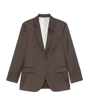 Brunello Cucinelli Single-breasted Blazer - Brown