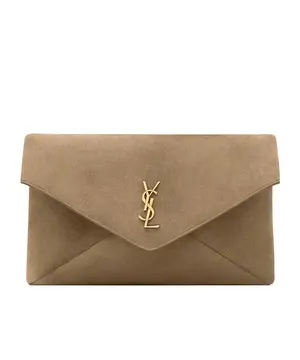 Saint Laurent Cassandre Large Suede Envelope Bag