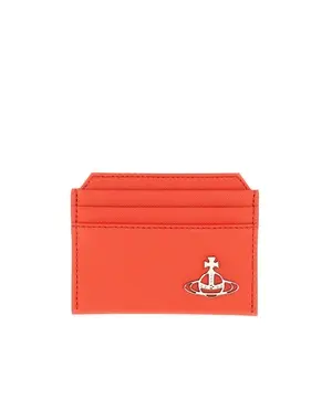VIVIENNE WESTWOOD Logo-plaque Cardholder - Orange