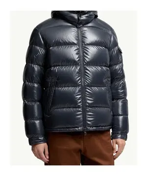 Moncler Maya Zip-up Hooded Jacket - Navy Blue