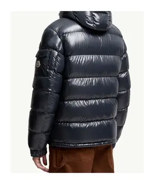 Moncler Maya Zip-up Hooded Jacket - Navy Blue