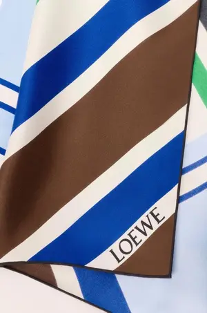 Loewe Logo Pattern Silk Scarf