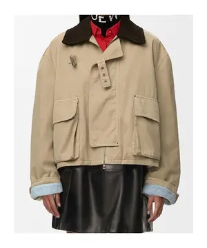 Loewe Buckled Cropped Jacket - Light Brown