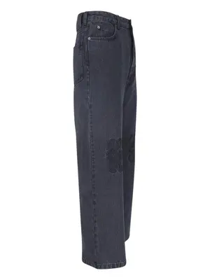 Loewe Embroidered Wide-leg Jeans