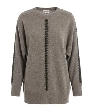 P.a.r.o.s.h Whipstitch-detail Sweater - Gray