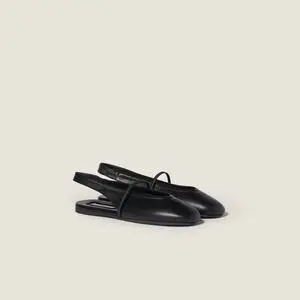 Miu Miu Leather Slingback Ballerinas