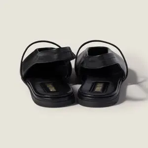 Miu Miu Leather Slingback Ballerinas