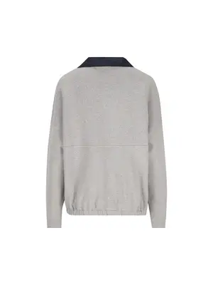Loewe Medium-weight Fleece Sweatshirt With Embroidery - Grey