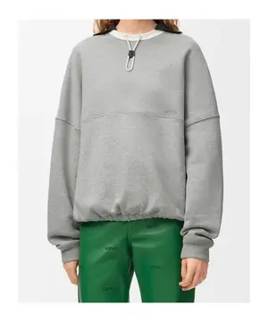 Loewe Medium-weight Fleece Sweatshirt With Embroidery - Grey