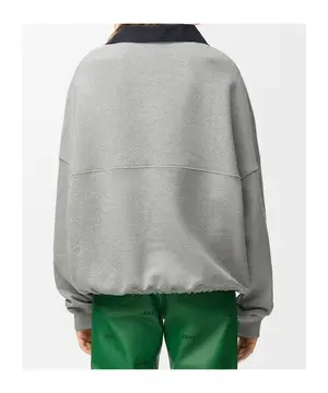 Loewe Medium-weight Fleece Sweatshirt With Embroidery - Grey