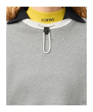 Loewe Medium-weight Fleece Sweatshirt With Embroidery - Grey