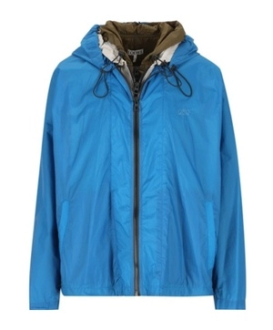 Loewe Logo Zip-up Hooded Jacket - Blue