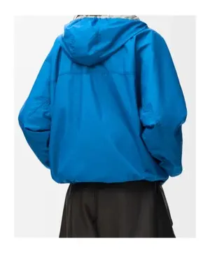 Loewe Logo Zip-up Hooded Jacket - Blue