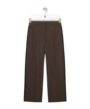 Loewe Wool-blend Casual Trousers With Belt Loops