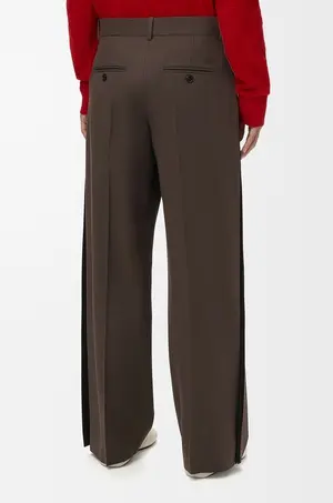Loewe Wool-blend Casual Trousers With Belt Loops