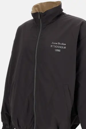 Acne Studios High Neck Zip-up Jacket - Khaki
