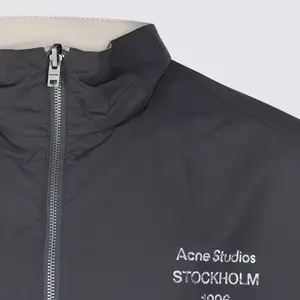 Acne Studios High Neck Zip-up Jacket - Khaki
