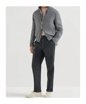 Brunello Cucinelli Linen And Cotton Jersey Crew Neck T-shirt With Faux-layering