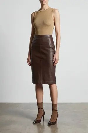 Max Mara Studio Sante Ribbed Knitted Top - Nude