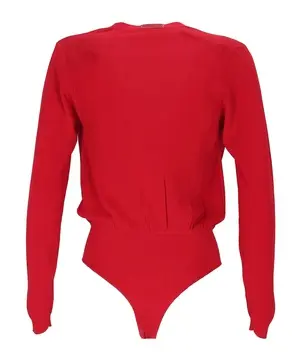 Elisabetta Franchi V-neck Ribbed Knit Bodysuit