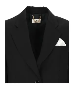 Elisabetta Franchi Jacket In Gabardine Fabric