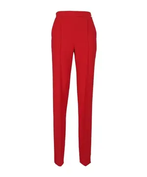 Elisabetta Franchi Tailored Trousers With Pressed Crease - Red