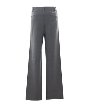 Liu Jo Rhinestone Logo Wide-leg Pants