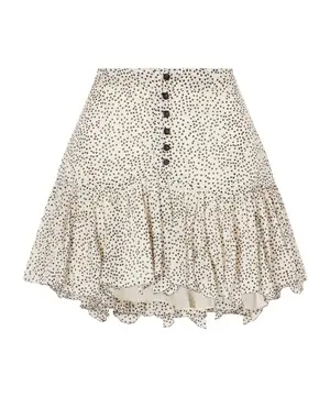 Isabel Marant Étoile Mini Skirt With Small Polka Dots - White