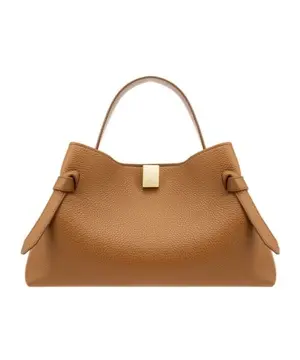 Yuzefi Gyoza Bag In Hazel Pebble Grained Leather - Brown