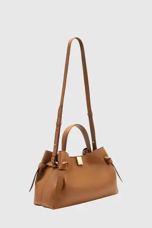 Yuzefi Gyoza Bag In Hazel Pebble Grained Leather - Brown