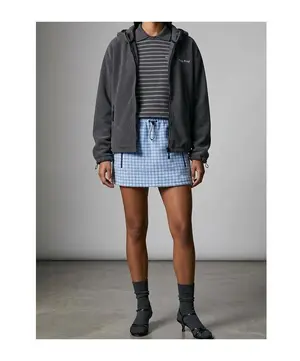 Miu Miu Striped Polo-collar Sweatshirt - Black