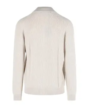 GRAN SASSO Stand-collar Zip-up Cardigan