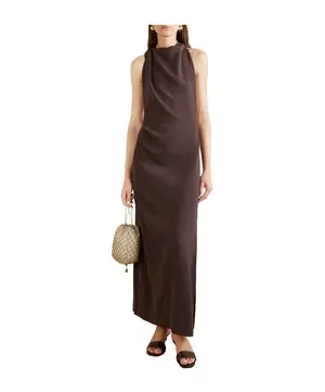 Proenza Schouler Satin Halter Maxi Dress