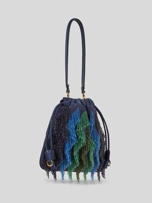 Etro Small Suede Kalispera Bag With Multicoloured Beads