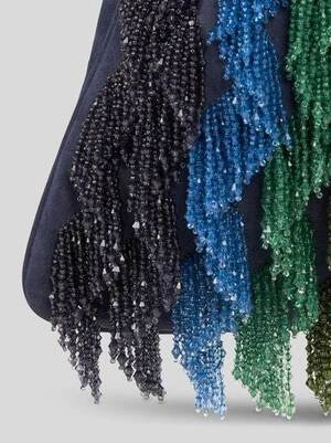 Etro Small Suede Kalispera Bag With Multicoloured Beads