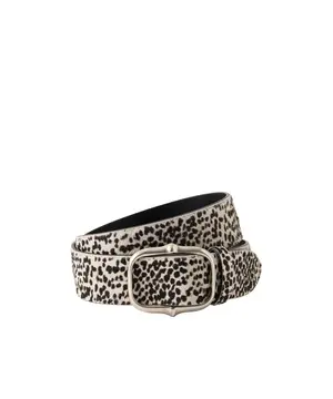 ISABEL MARANT ÉTOILE Calf Hair Belt With Silver Buckle