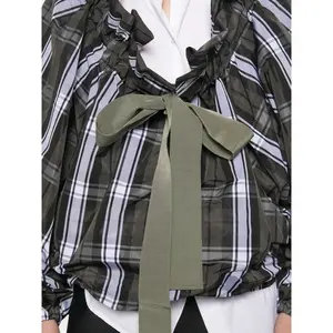 PATOU Lantern Sleeve Top With Bow Detail - Black