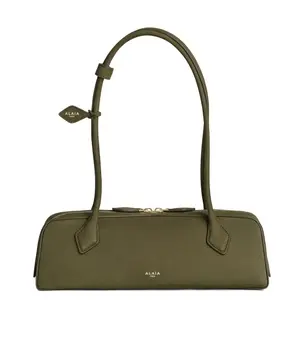 Alaïa Le Teckel Medium Bag In Nubuck - Khaki