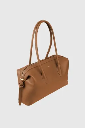 Yuzefi Brioche Duffle Hazel Pebble Grained Leather